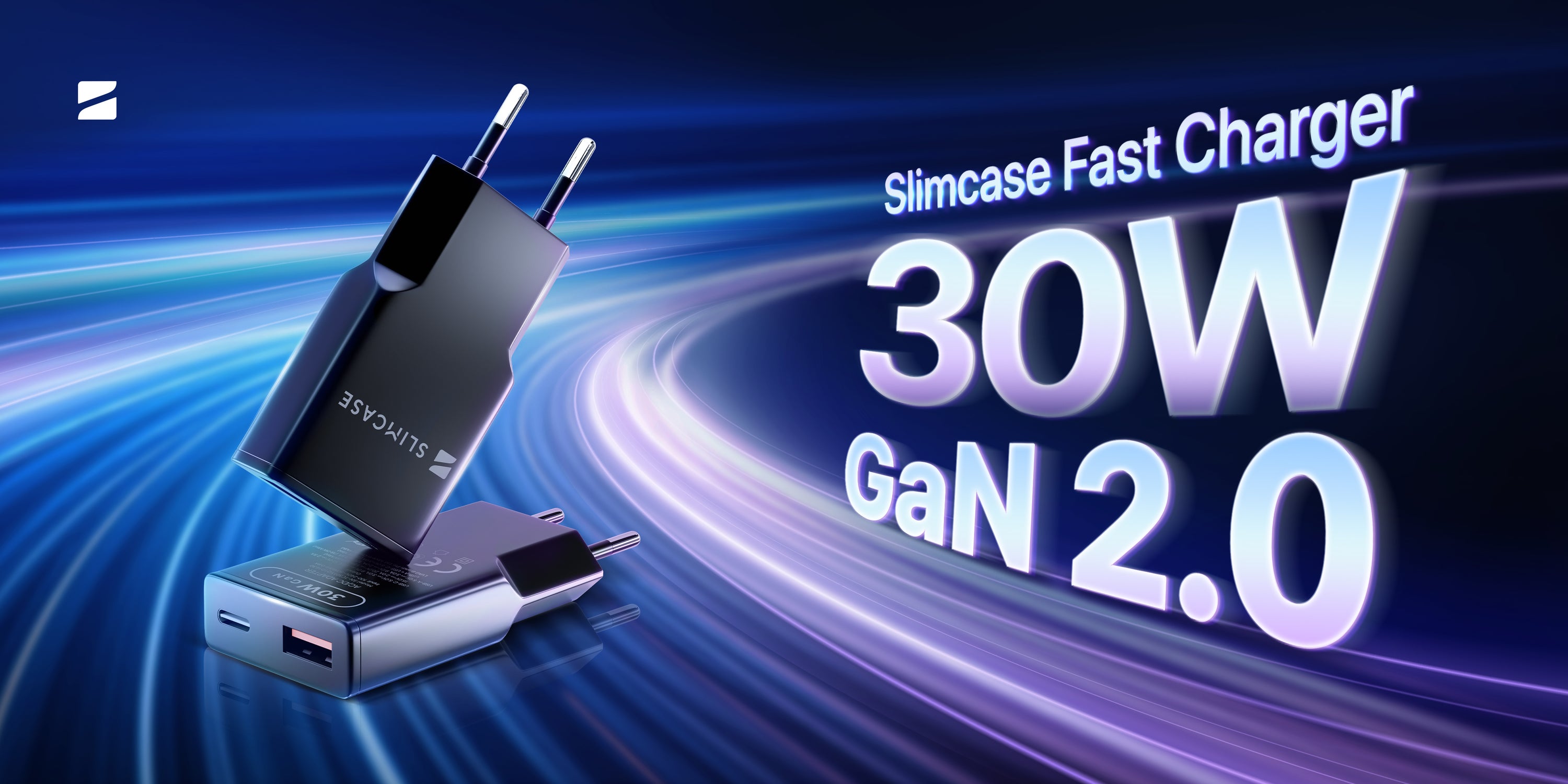 Slimcase Fast Charging 30W GaN 2.0 USB-C Power Adapter